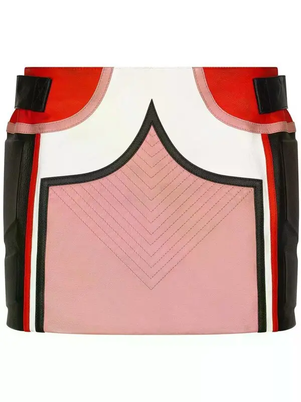 Dolce & Gabbana Colour-block Decorative-stitching Miniskirt
