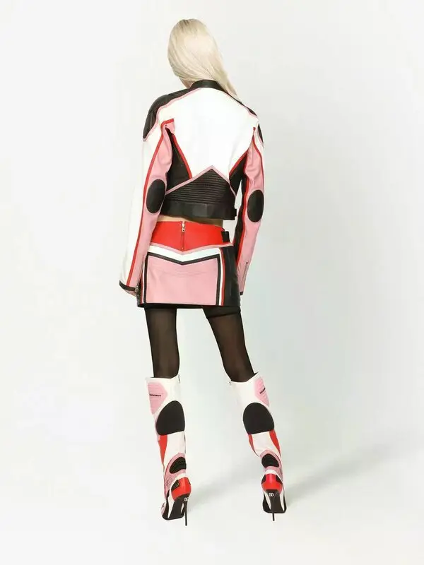 Dolce & Gabbana Colour-block Decorative-stitching Miniskirt