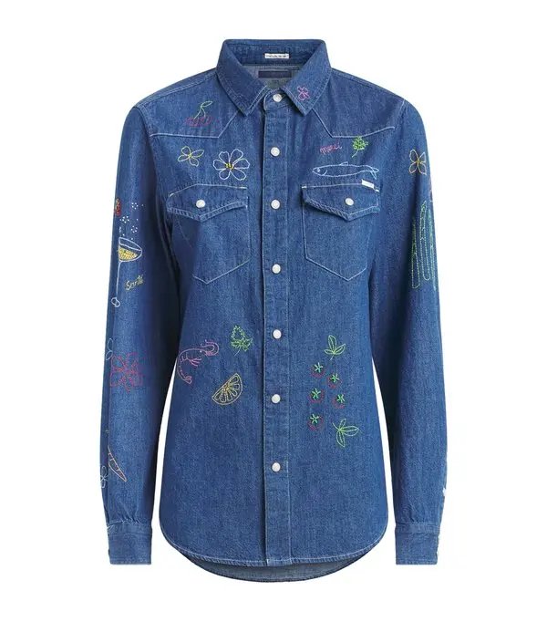 MOTHER Denim All My Exes Shirt - Blue