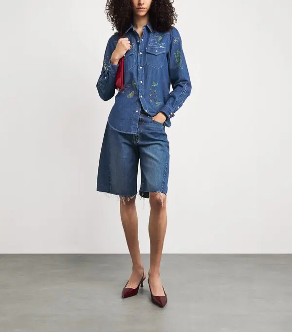 MOTHER Denim All My Exes Shirt - Blue