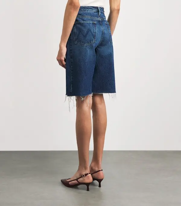 MOTHER The Half-pipe Denim Shorts - Blue
