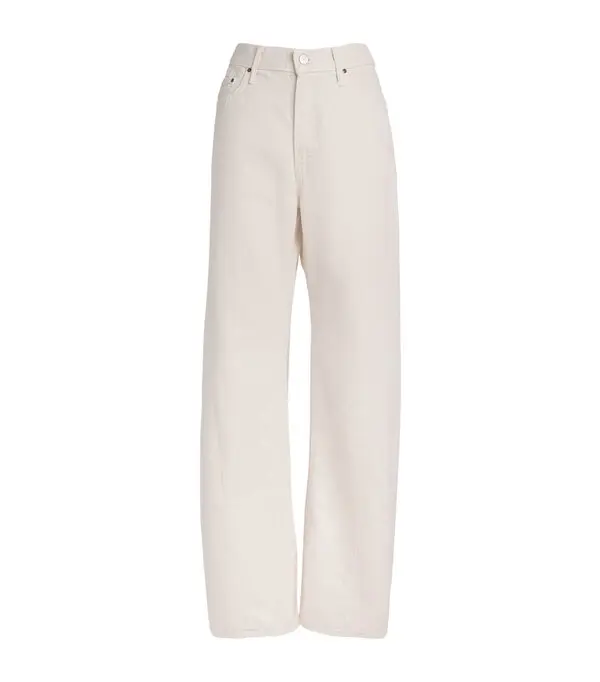 MOTHER The Lemon Twist Sneak Wide-leg Jeans - White
