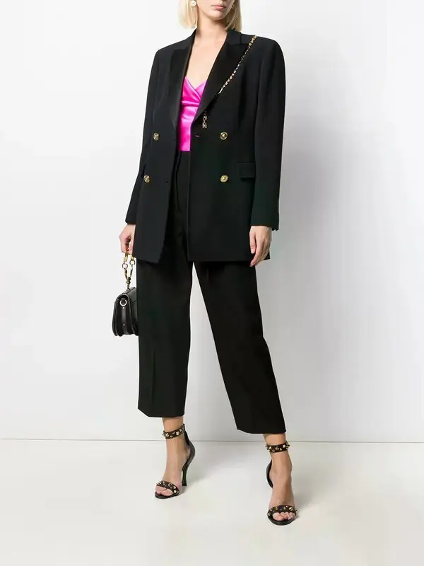Versace Chain Detail Double-breasted Blazer