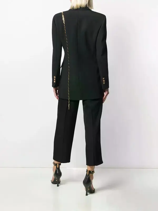 Versace Chain Detail Double-breasted Blazer