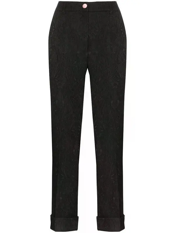 Dolce & Gabbana Floral Brocade Cropped Trousers