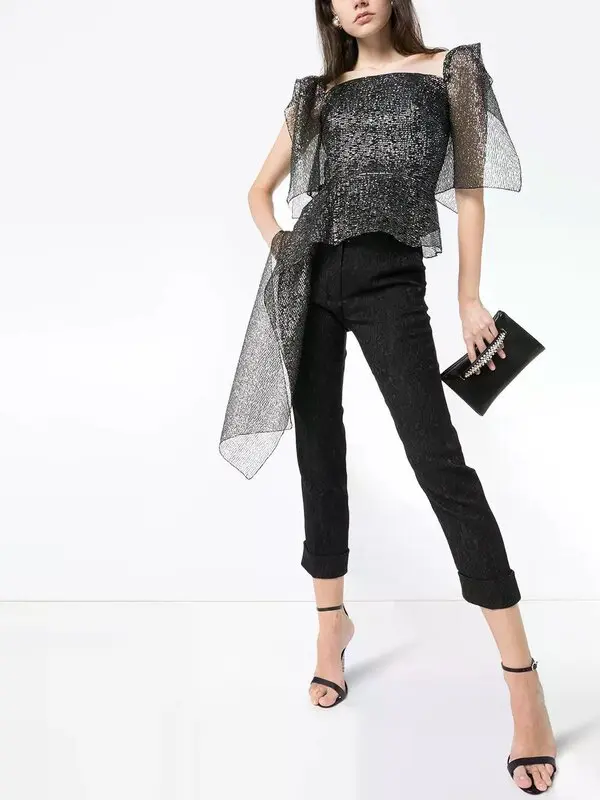 Dolce & Gabbana Floral Brocade Cropped Trousers