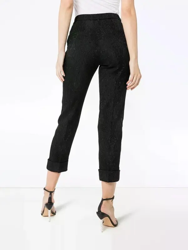 Dolce & Gabbana Floral Brocade Cropped Trousers