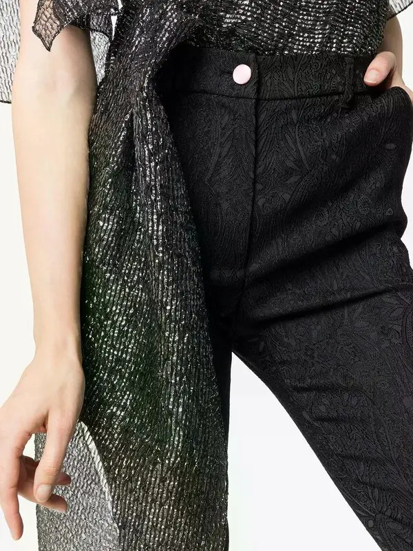 Dolce & Gabbana Floral Brocade Cropped Trousers