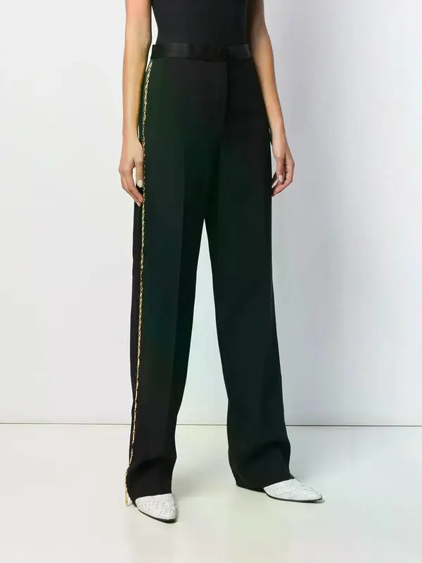 Versace Tailored Trousers With Greca-chain Detailing