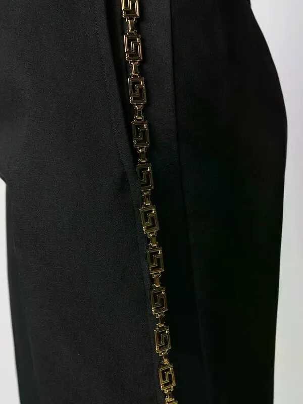 Versace Tailored Trousers With Greca-chain Detailing