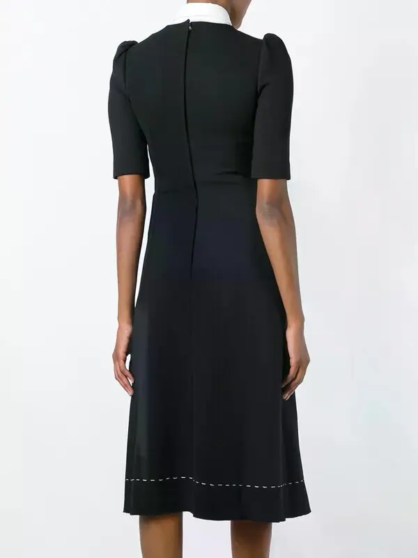 Dolce & Gabbana Mirror Patch Virgin Wool Dress