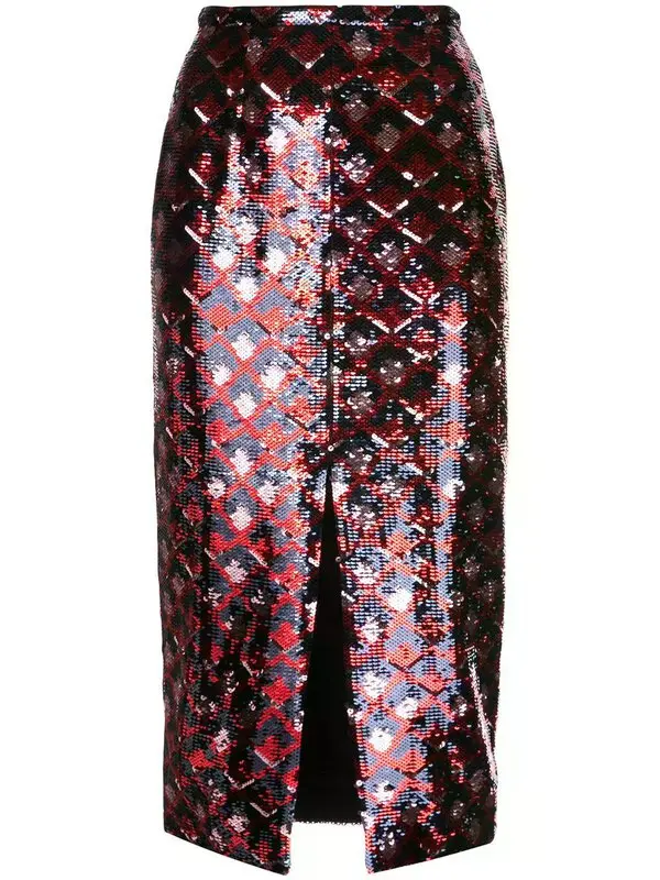 Rochas Sequin Midi Skirt