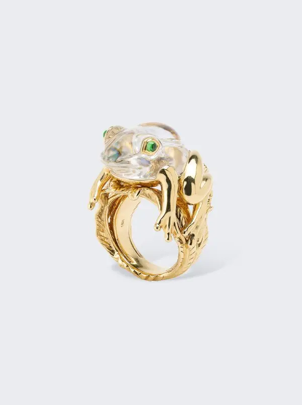 BIBI VAN DER VELDEN Large Frog Abalone Ring - Yg