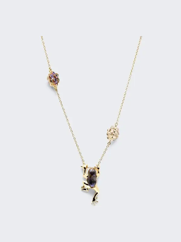 BIBI VAN DER VELDEN Frog Pendant Necklace - Yg
