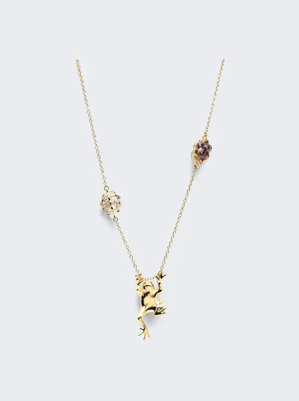 BIBI VAN DER VELDEN Frog Pendant Necklace
