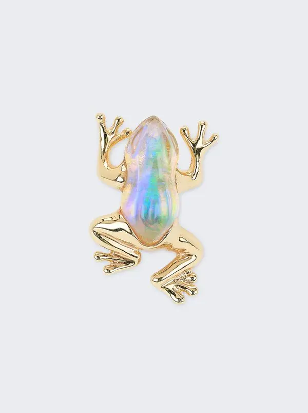 BIBI VAN DER VELDEN Mini Frog Stud Earring - Yg