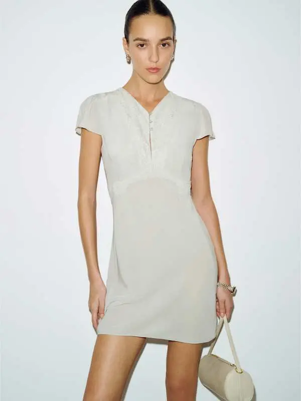 REFORMATION Kasia Mini Dress - Blue