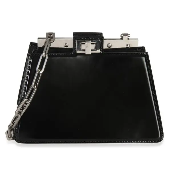 Fendi Petite Peekaboo Cut Chain Shoulder Bag