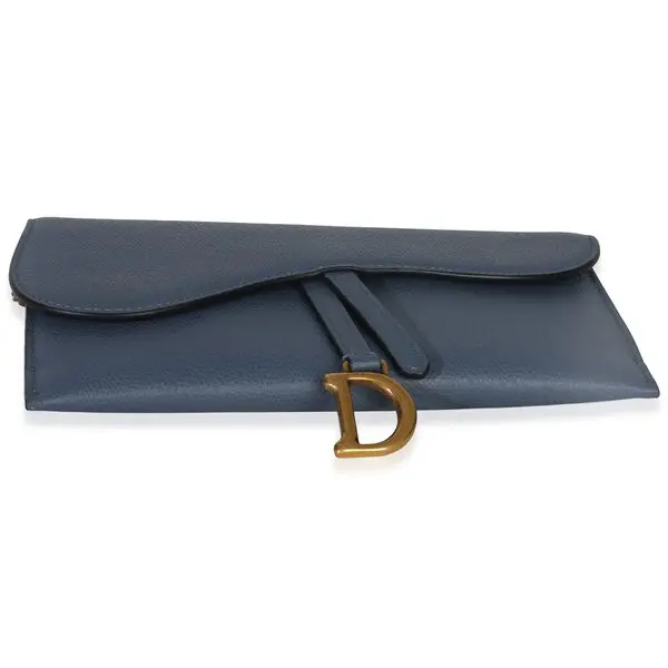 Dior Grained Calfskin Saddle Pouch With Chain