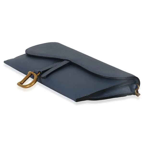 Dior Grained Calfskin Saddle Pouch With Chain