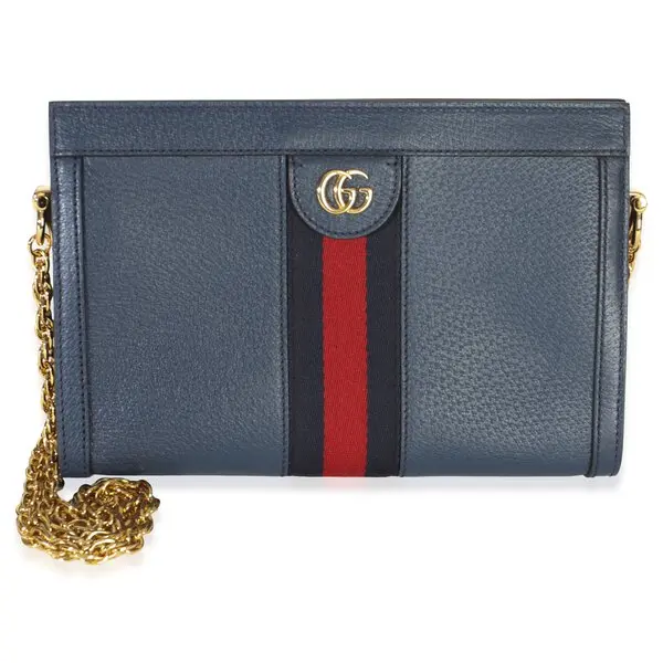 Gucci Ophidia Web Chain Bag - Blue