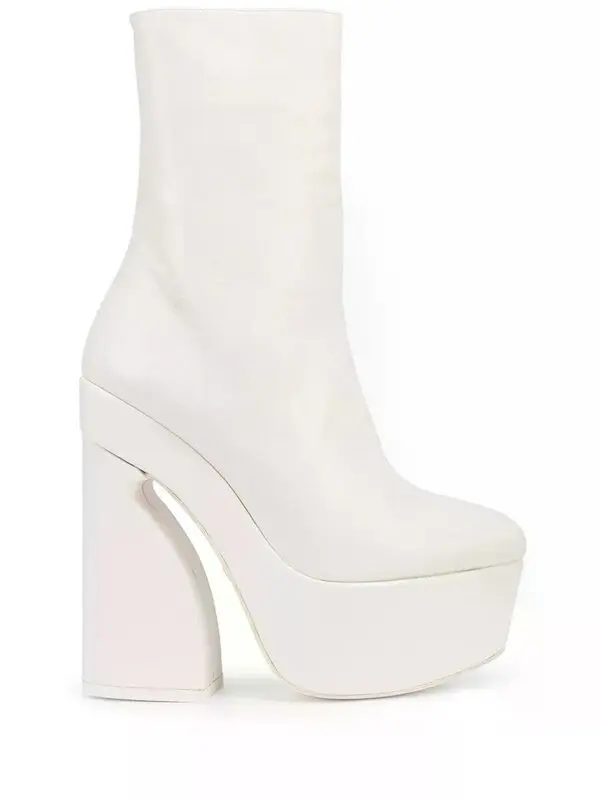 Giambattista Valli Platform Calf-high Leather Boots
