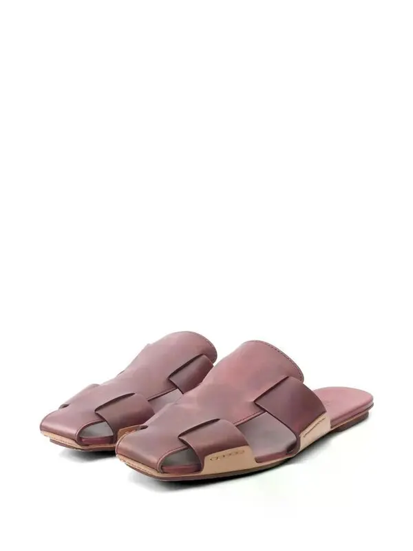 Hermès 2000s Ruse Woven Leather Mules
