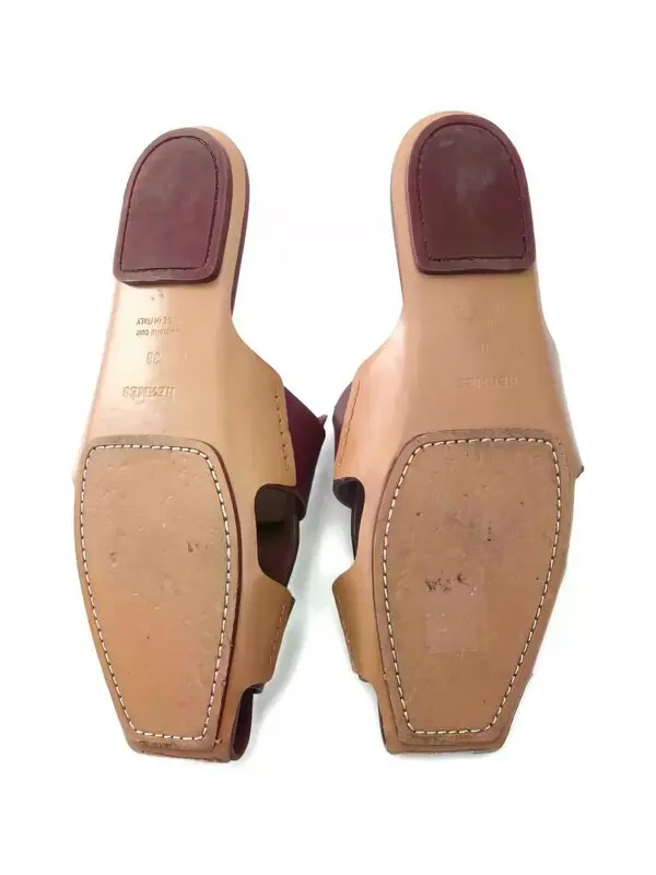 Hermès 2000s Ruse Woven Leather Mules