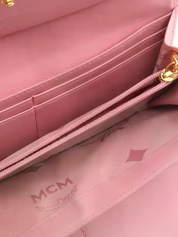 Mcm 10s Visetos Bi-fold Leather Wallet