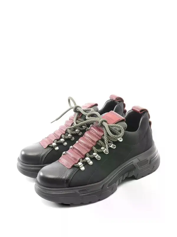 Giorgio Armani Leather Lace-up High Top Sneakers