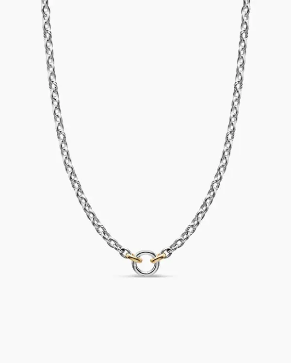 David Yurman Dy Mercer® Petite Chain Necklace - Sterling Silver/18k Yellow Gold