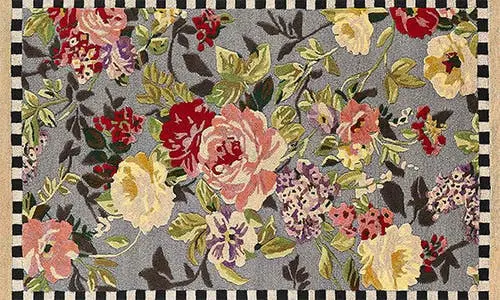 MACKENZIE-CHILDS Tudor Rose Washable Rug