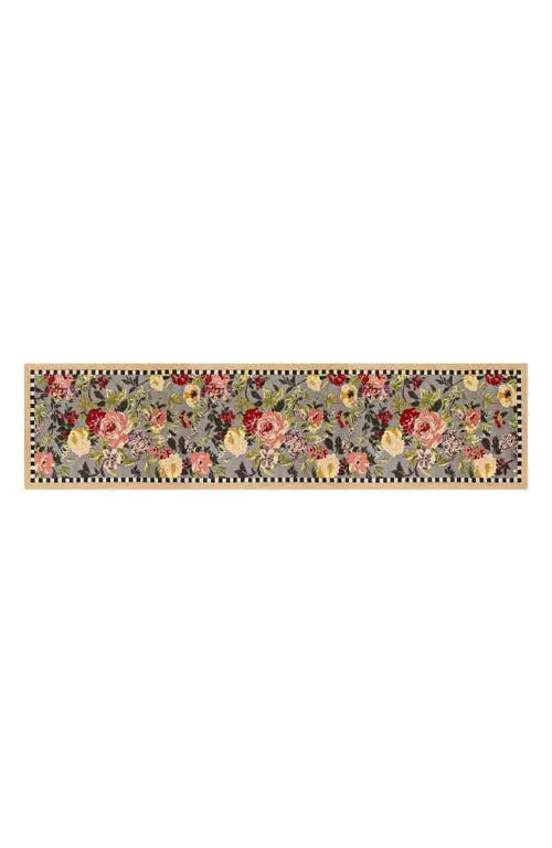 MACKENZIE-CHILDS Tudor Rose Washable Runner - Multi Blue