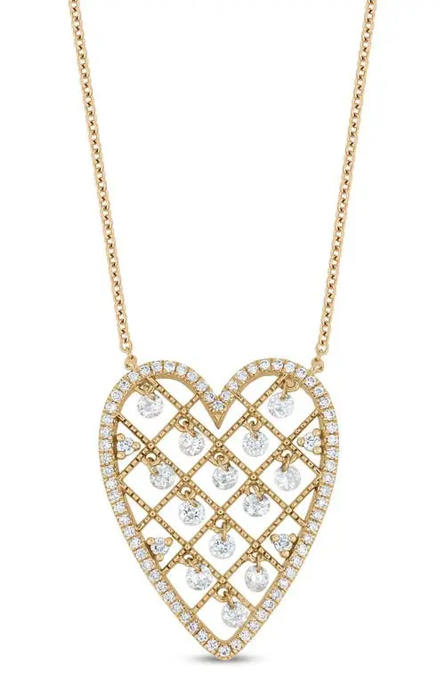 Bony Levy 18k Gold Diamond Heart Pendant Necklace - Yellow