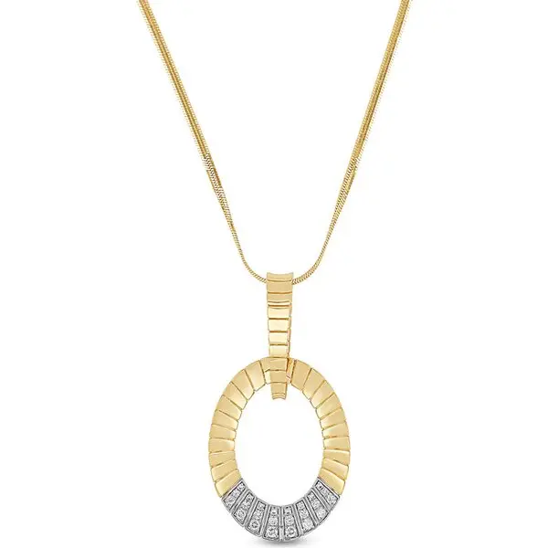 Bony Levy 18k Gold Cleo Diamond Pendant Necklace - Two Tone
