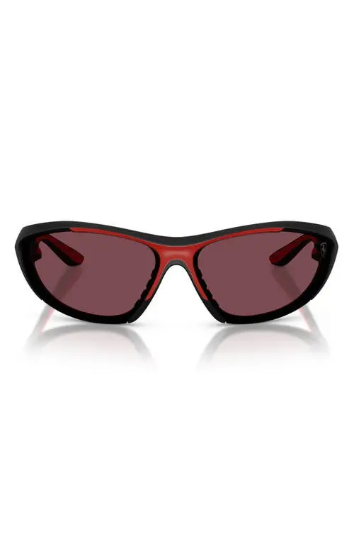 SCUDERIA FERRARI Cat-eye Sunglasses - Black Matte/red Contrast Pro