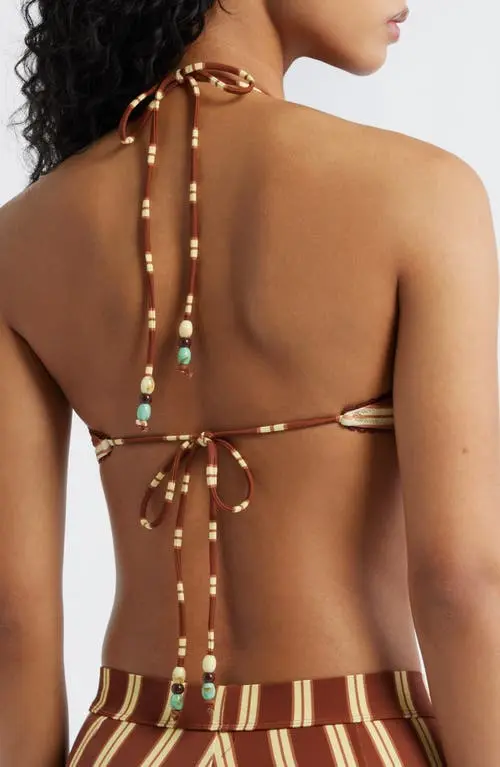 DAMSON MADDER Trudi Reversible Bikini Top - Brown Multi