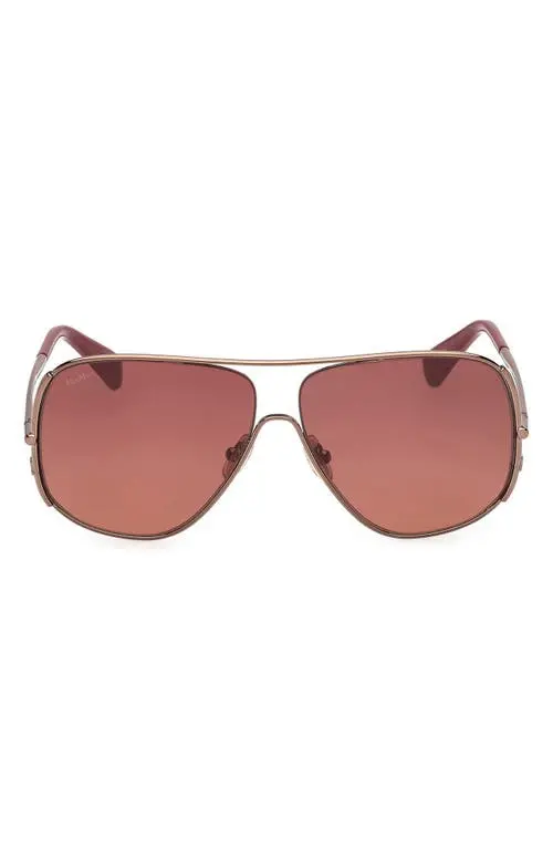 Max Mara 60mm Pilot Sunglasses - Copper/wine/gradient Opium