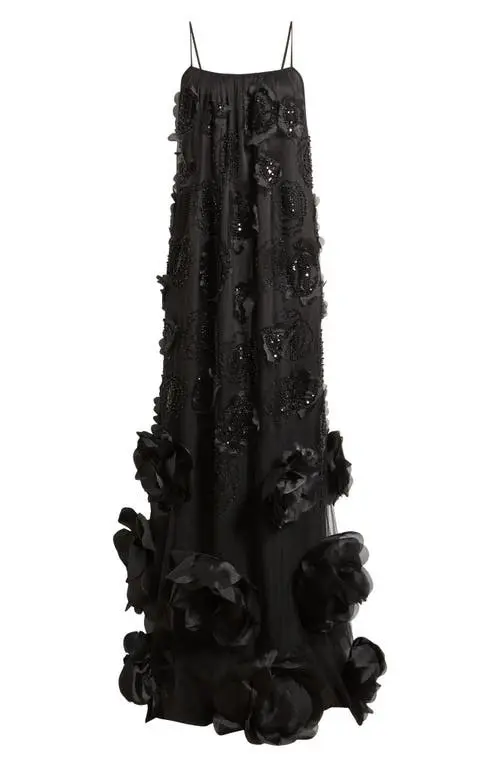 DELFI COLLECTIVE Ivy Beaded Floral Gown
