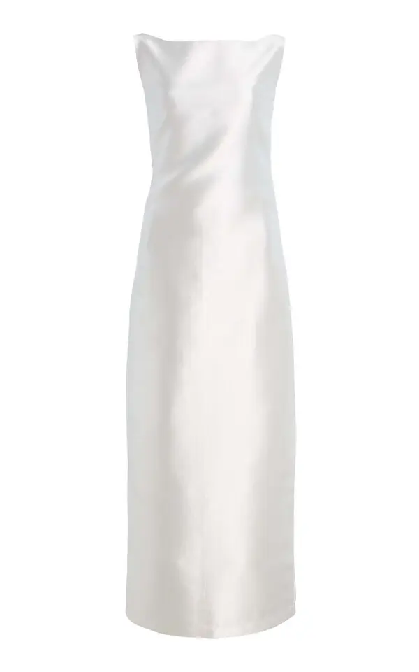 MARLIES GRACE Exclusive Gigi Twill Midi Dress - White