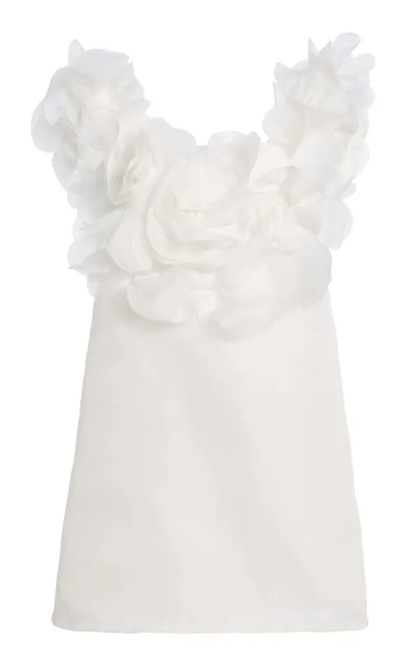 MARLIES GRACE Sofia Organza Mini Dress - White