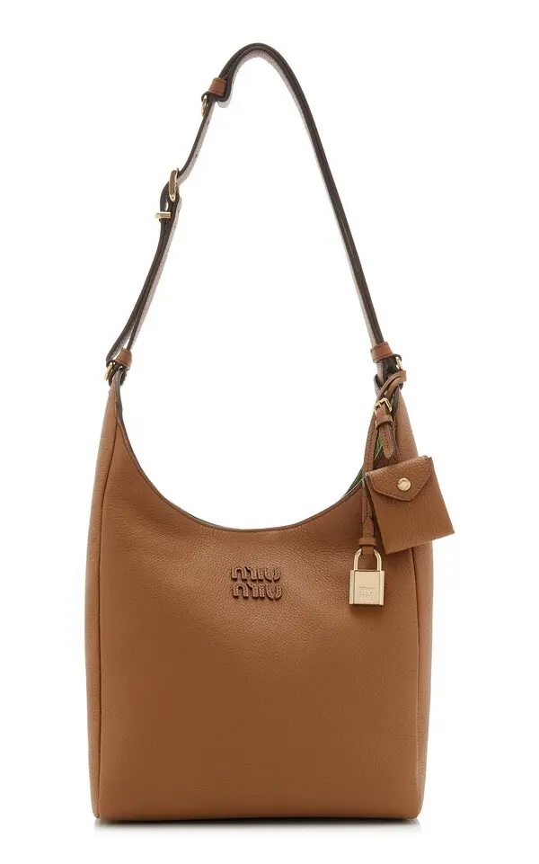 Miu Miu Leather Bucket Bag - Brown