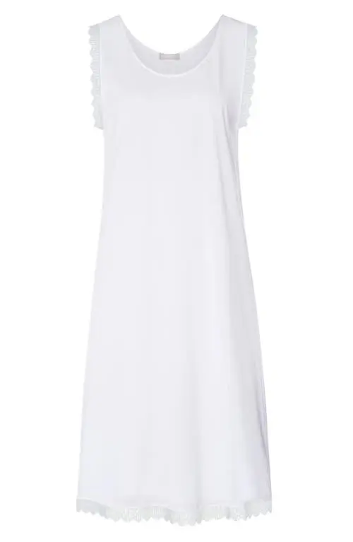 Hanro Inaya Scallop Tank Dress - White