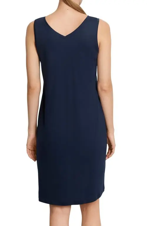 Hanro Pure Essence Cotton Tank Nightgown - Deep Navy