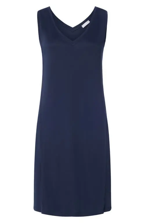 Hanro Pure Essence Cotton Tank Nightgown - Deep Navy