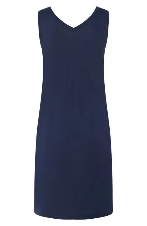 Hanro Pure Essence Cotton Tank Nightgown - Deep Navy
