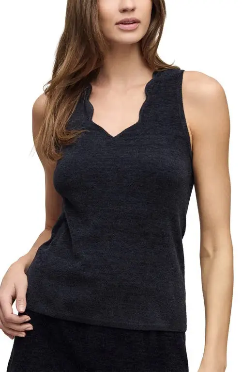 Barefoot Dreams Cozychic® Ultra Lite® Scallop Tank - Black