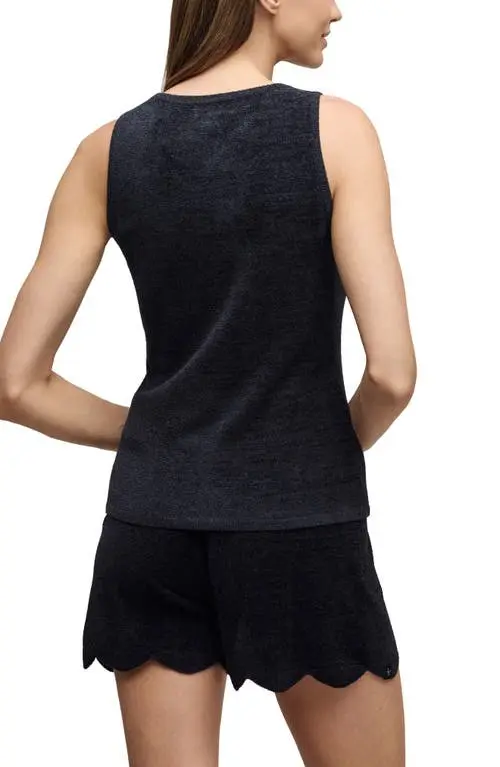 Barefoot Dreams Cozychic® Ultra Lite® Scallop Tank - Black
