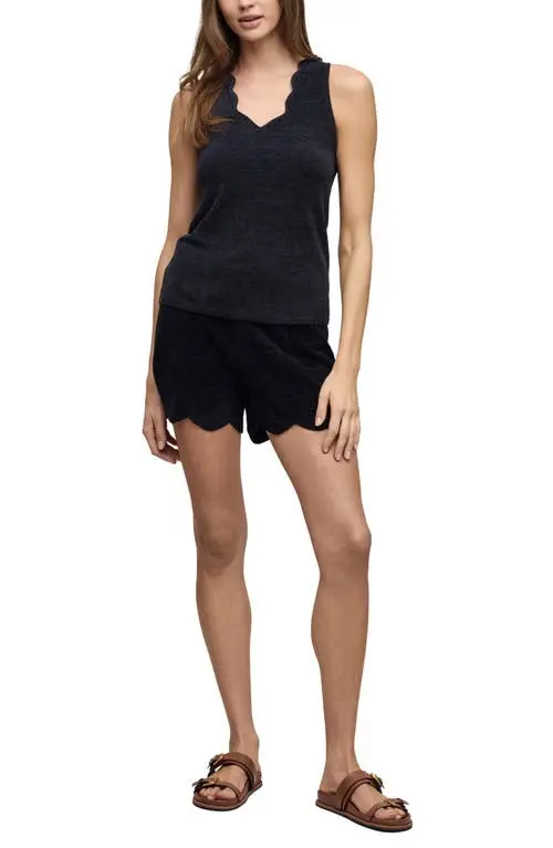 Barefoot Dreams Cozychic® Ultra Lite® Scallop Tank - Black