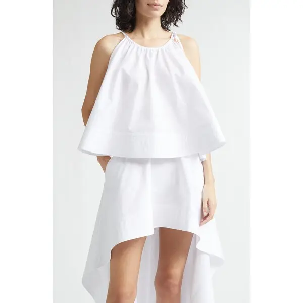 Stella McCartney Cotton Poplin Trapeze Top - Pure White
